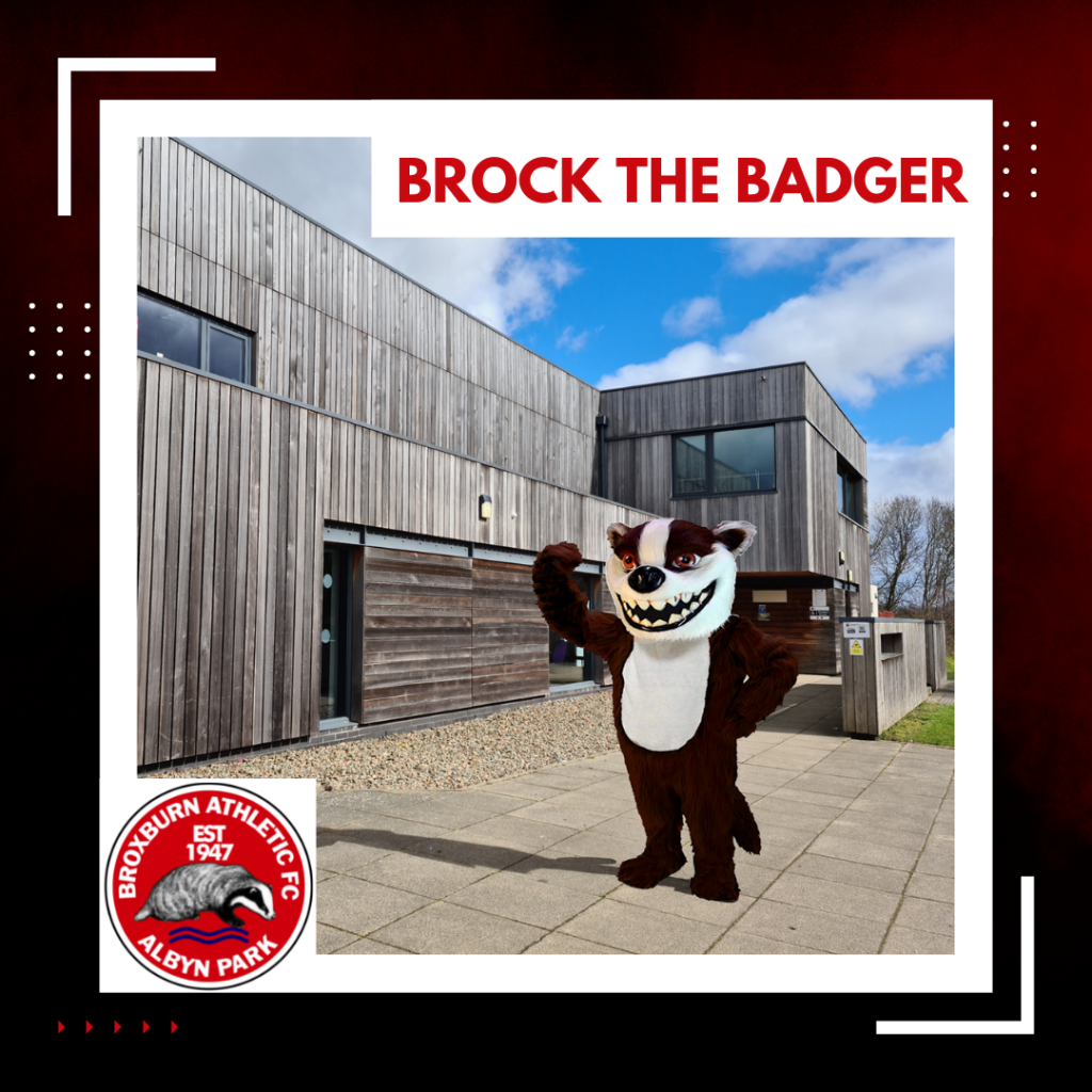 Brock The Badger - Broxburn Athletic Football Club