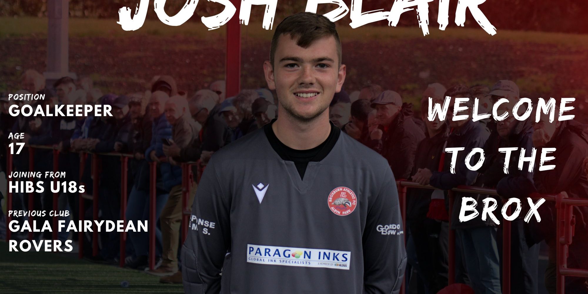 NEW ARRIVAL AT THE BROX – Broxburn Athletic Football Club