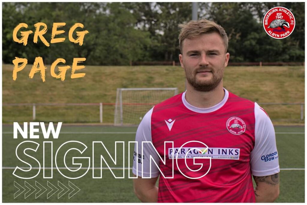 NEW SIGNING PEN TO PAPER - Broxburn Athletic Football Club